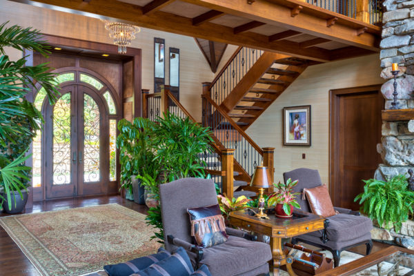 grand-front-entrance-mountain-home | ACM Design Architecture & Interiors