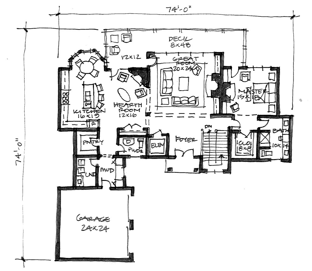 Rustic Floorplan | ACM Design Architecture & Interiors