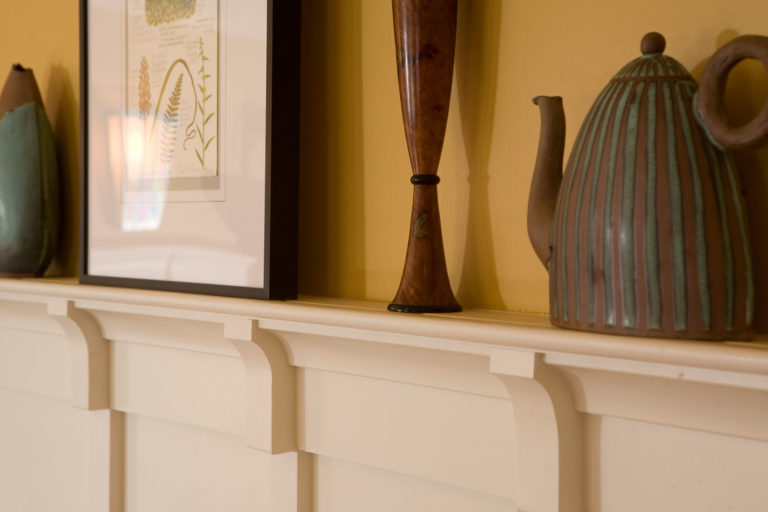 picture ledge detail on painted board and batten paneling | ACM Design ...