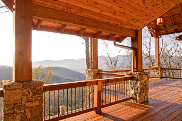 Front porch on sloped mountain lot with views | ACM Design Architecture ...